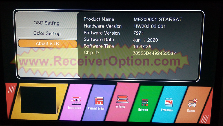 STARSAT GX6605S HW203.00.001 NEW SOFTWARE WITH U38 MENU - How To Enter ...