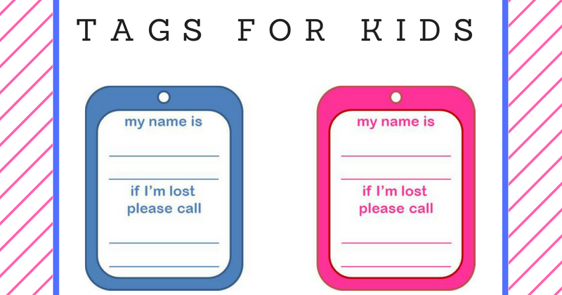 Travel ID tags for kids - free printable |Keeping it Real