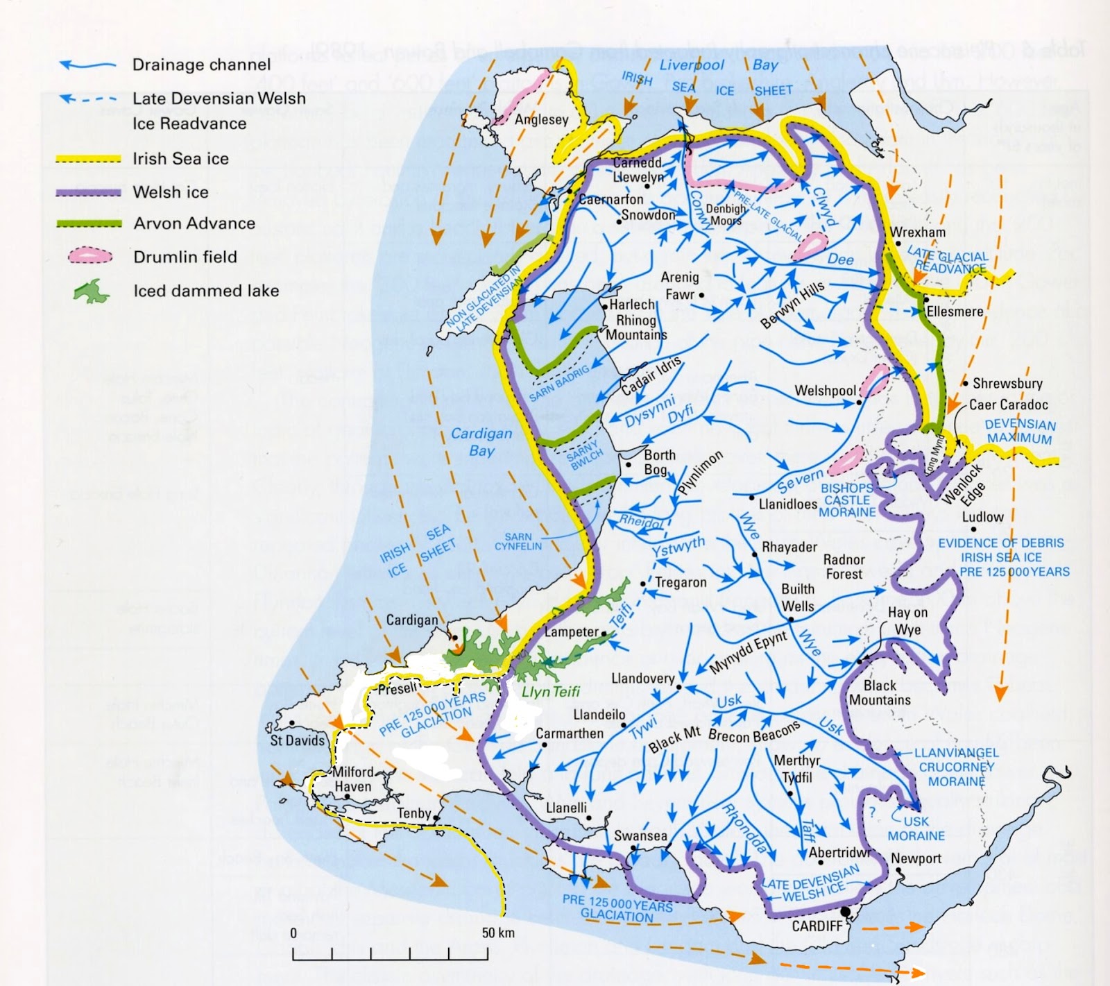 Stonehenge and the Ice Age: Glacial limits and ice streams in Wales