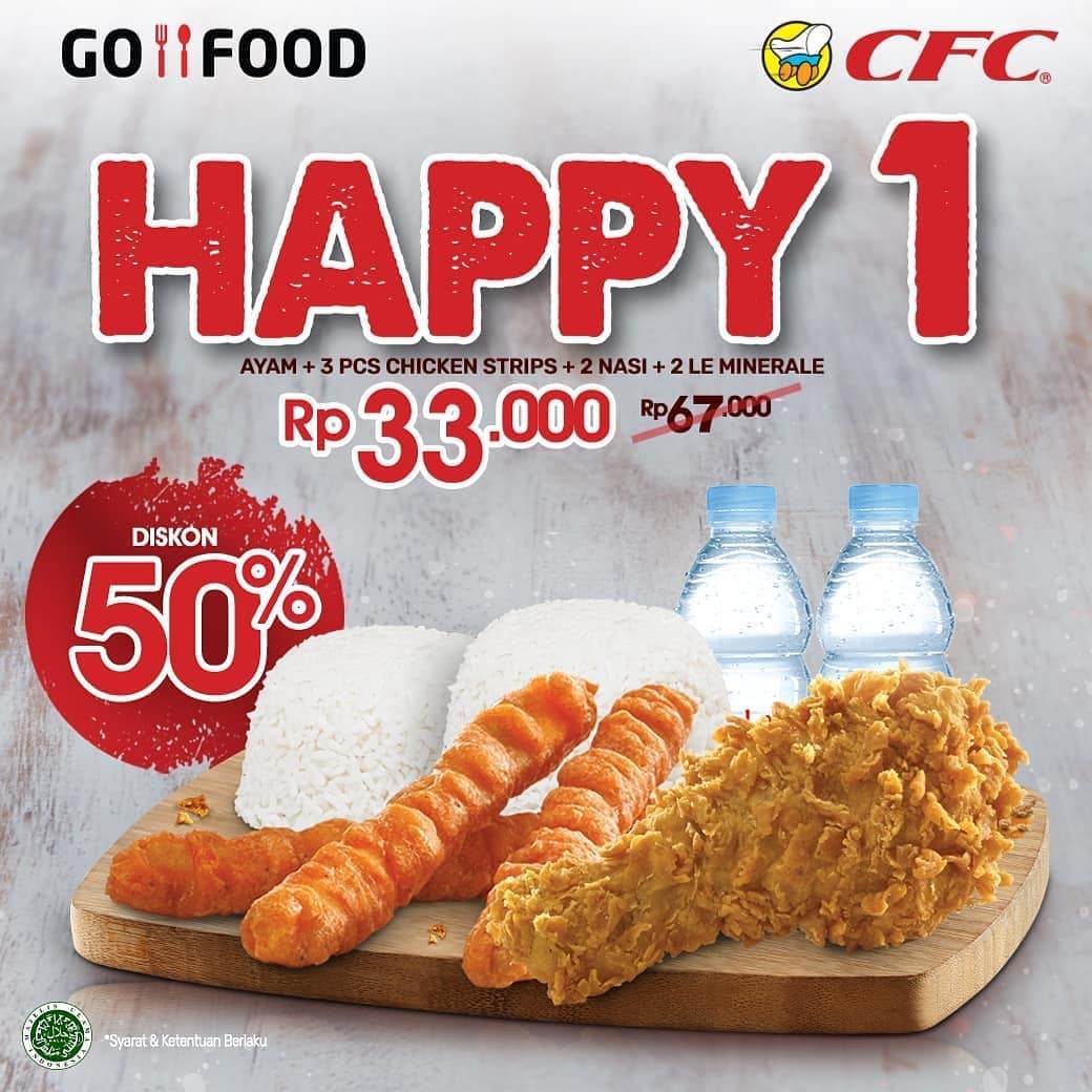 CFC Promo Paket Happy 1 Hanya Rp.33.000 Diskon 50% Periode 22-23 ...