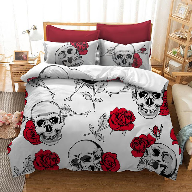 It’s a dramatic bedtime story and skull bedding sets