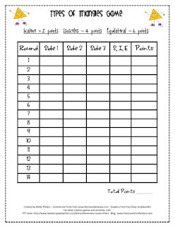 FREE Types of Triangles Game |Classroom Activities: Social Studies ...