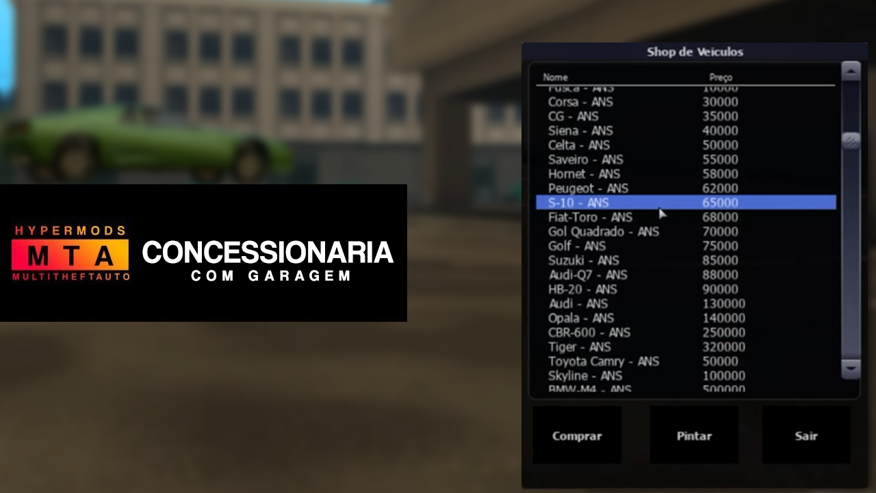 MTA:SA - CONCESSIONARIA COM GARAGEM