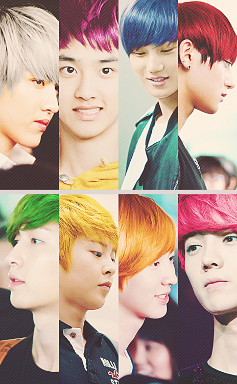 "EXOST": EXO's new hair color
