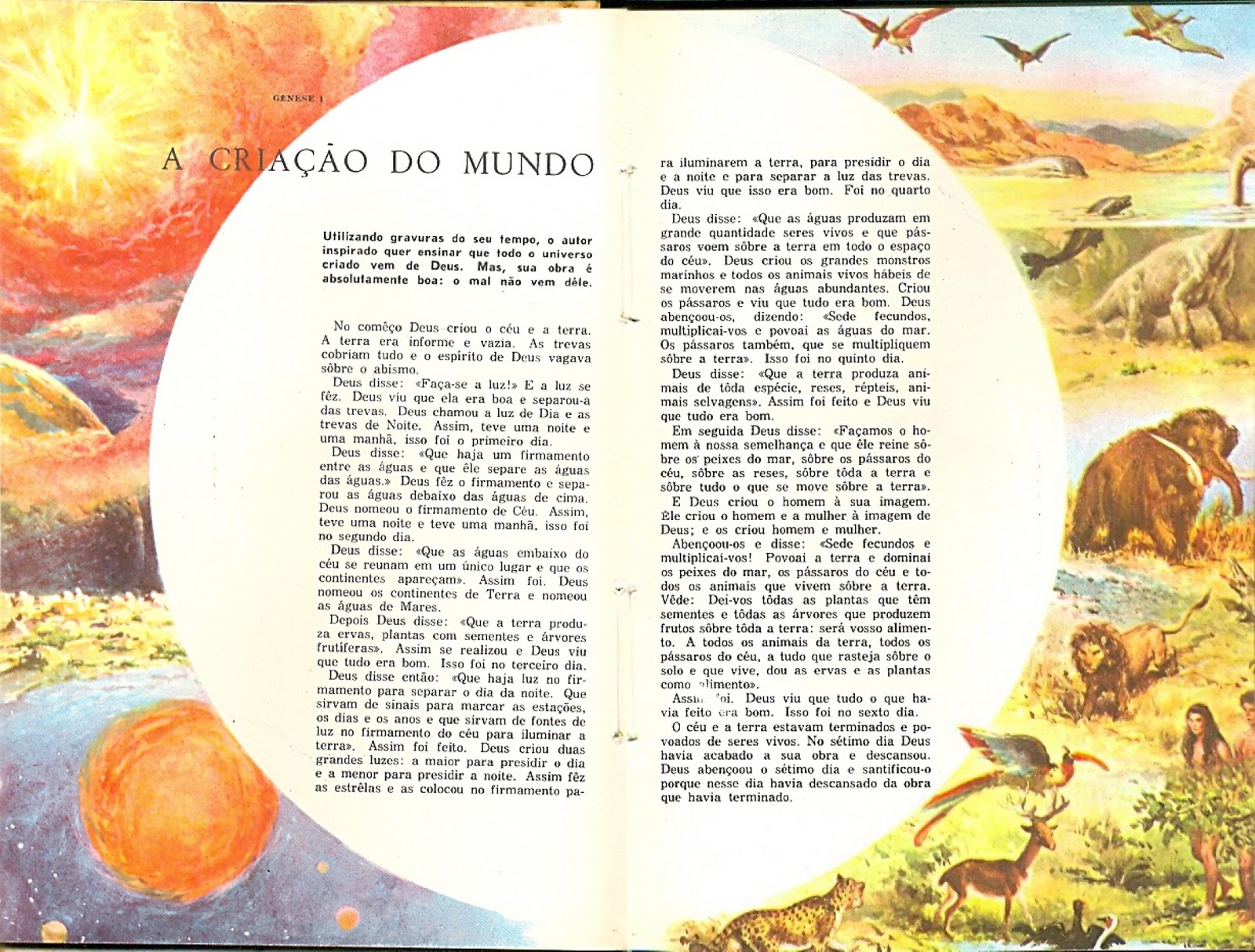 História Sagrada: A CRIAÇÃO DO MUNDO