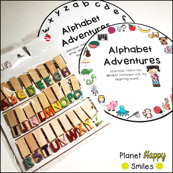 Alphabet Wheel Clothes Pins