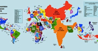 Maximizing Progress: Population Cartogram ~ Proportionate Worldmap!