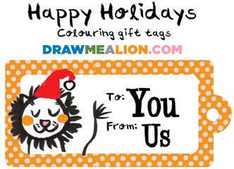 Draw Me A Lion: Free Holiday Gift Tags for YOU!