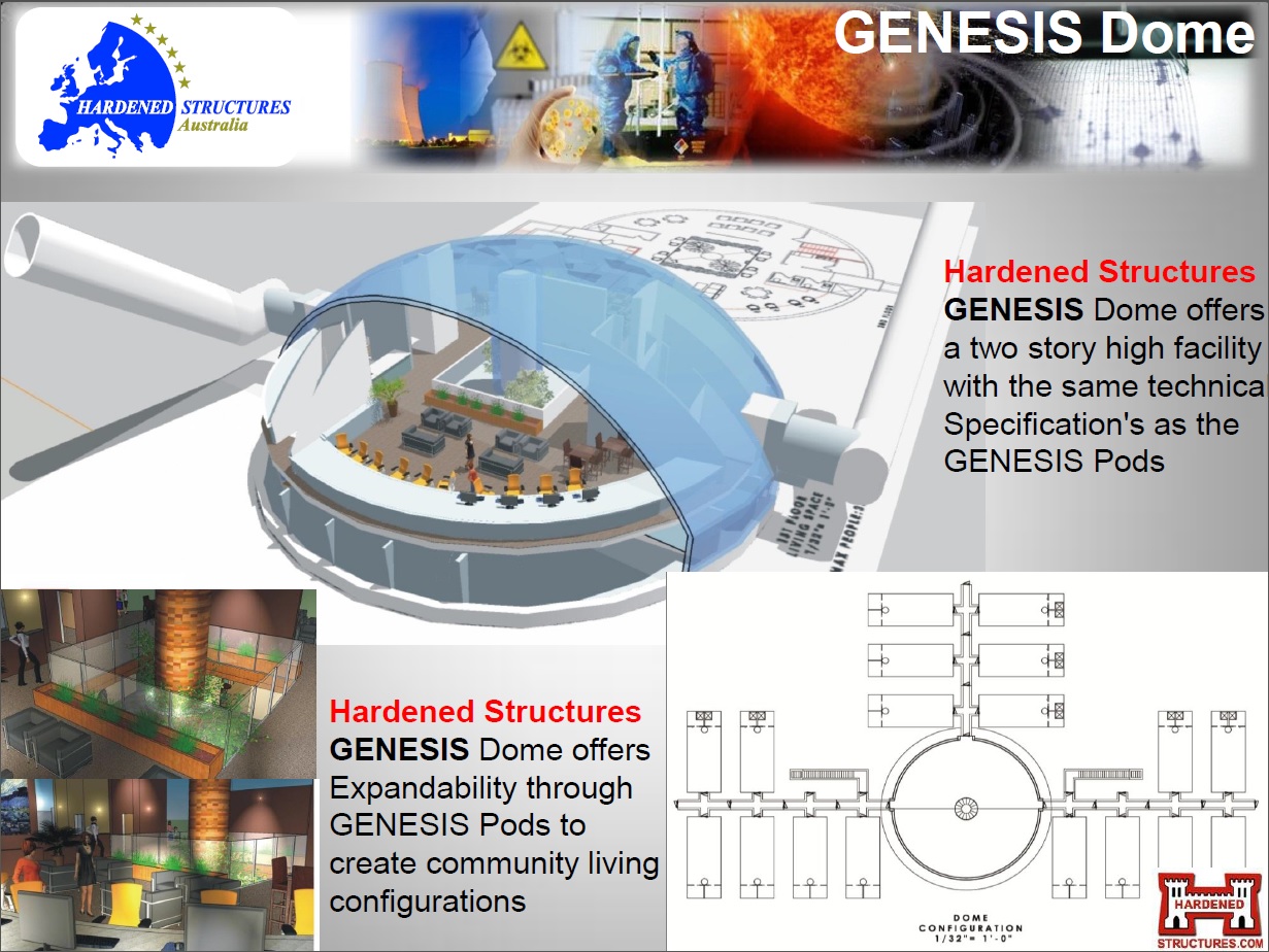 Hardened Structures Underground Genesis Series Dome and Pods ...