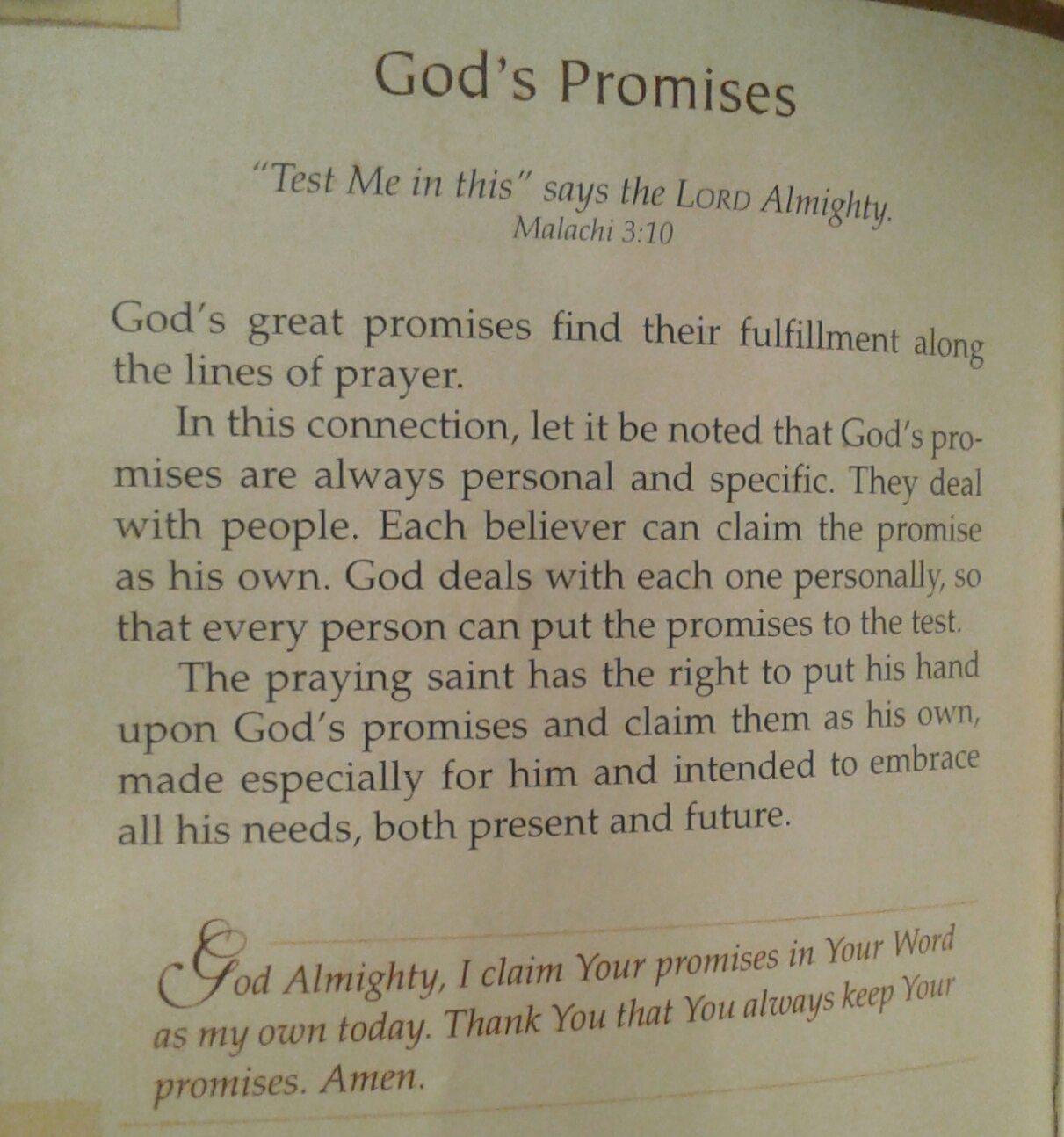 Daily Prayer: God's Promises