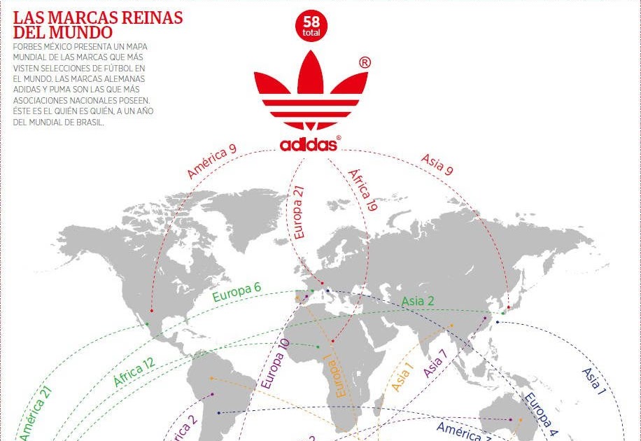 ¿En cuantos países esta presente Adidas?
