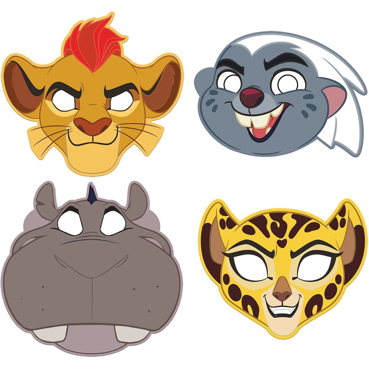 Máscaras león para imprimir y colorear - Colorear dibujos infantiles