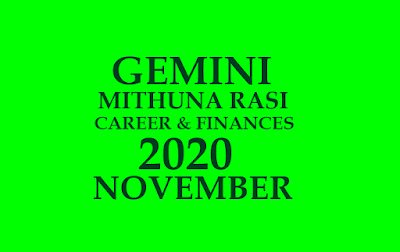 MITHUNA RASI PALAN 2020 NOVEMBER