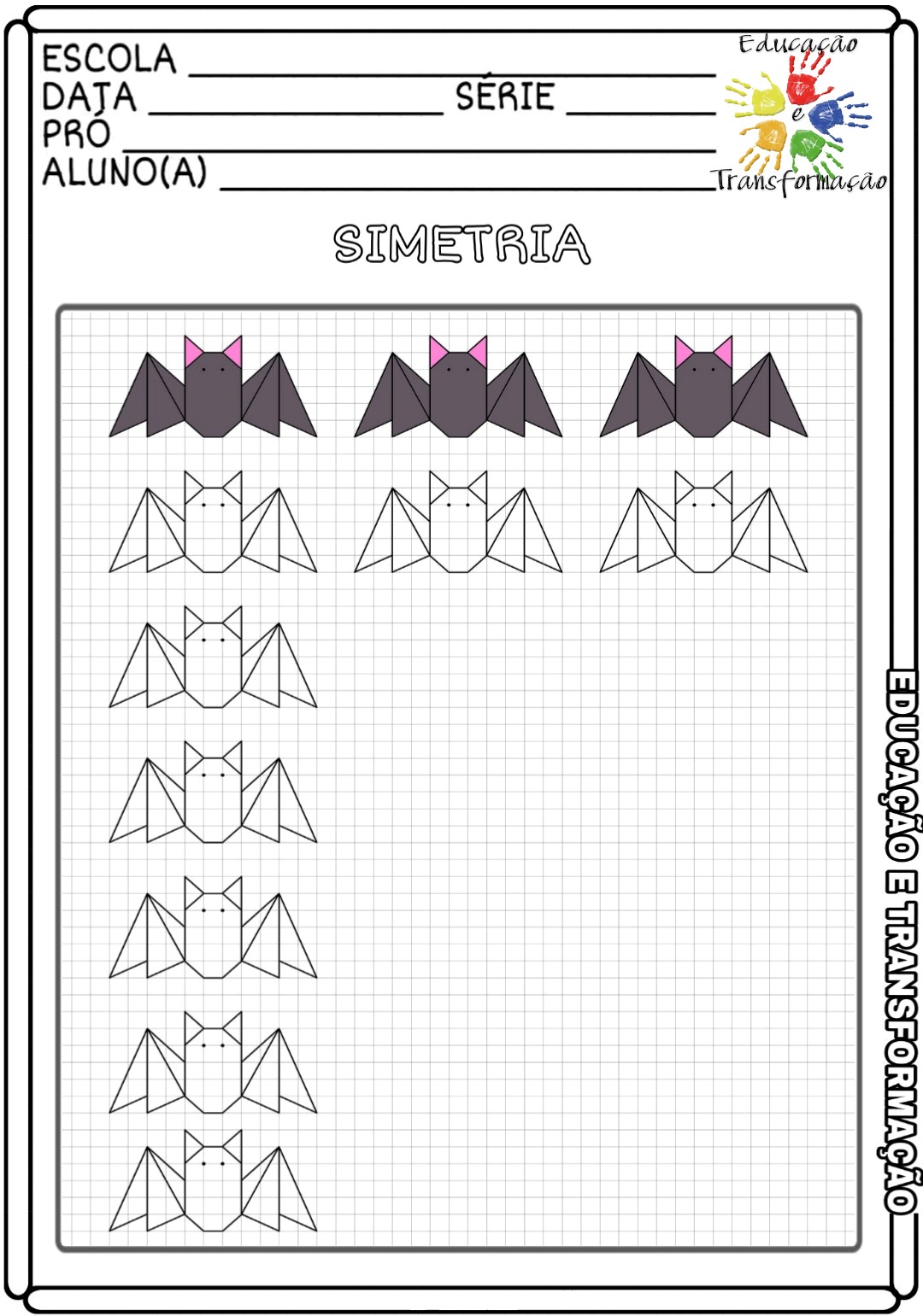 Simetria Atividades para trabalhar simetria... ~ Atividades Escolares Simetria Atividades para trabalhar simetria... ~ Atividades Escolares