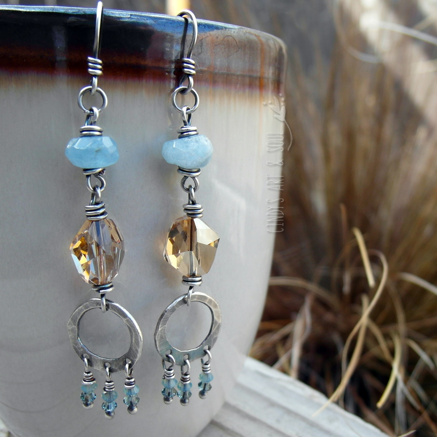 Earrings Everyday: Crystal Obsession _ Aquamarine Chandelier Earrings