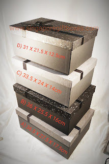 Singapore Gift Boxes: Big Grey & Black Rectangular boxes