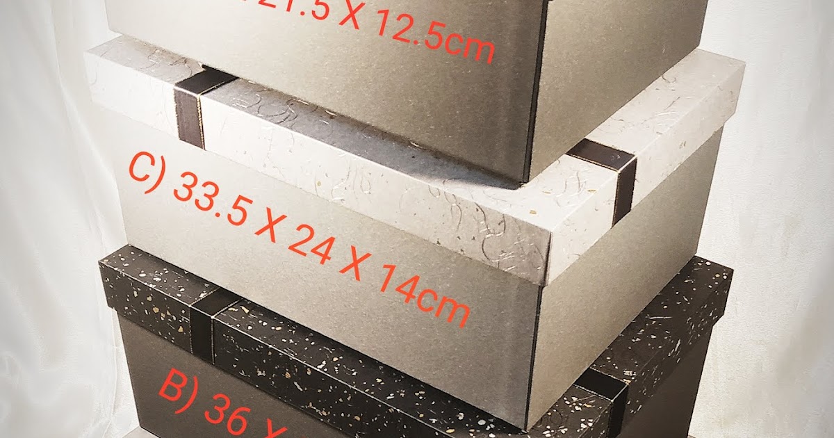 Singapore Gift Boxes: Big Grey & Black Rectangular boxes