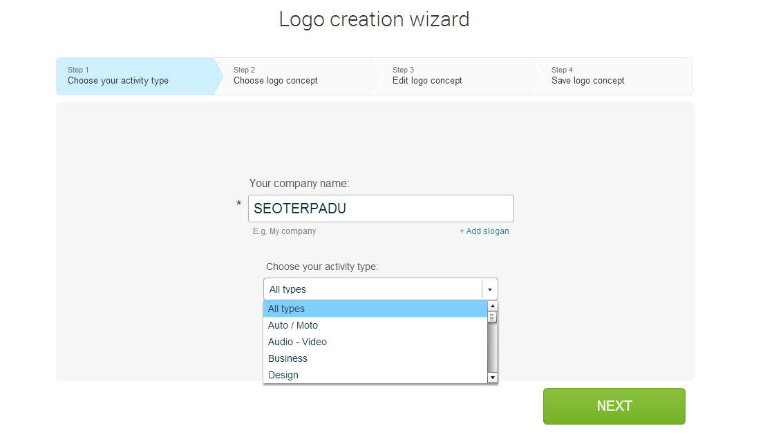 Cara membuat desain logo di situs Logaster - SafeLink