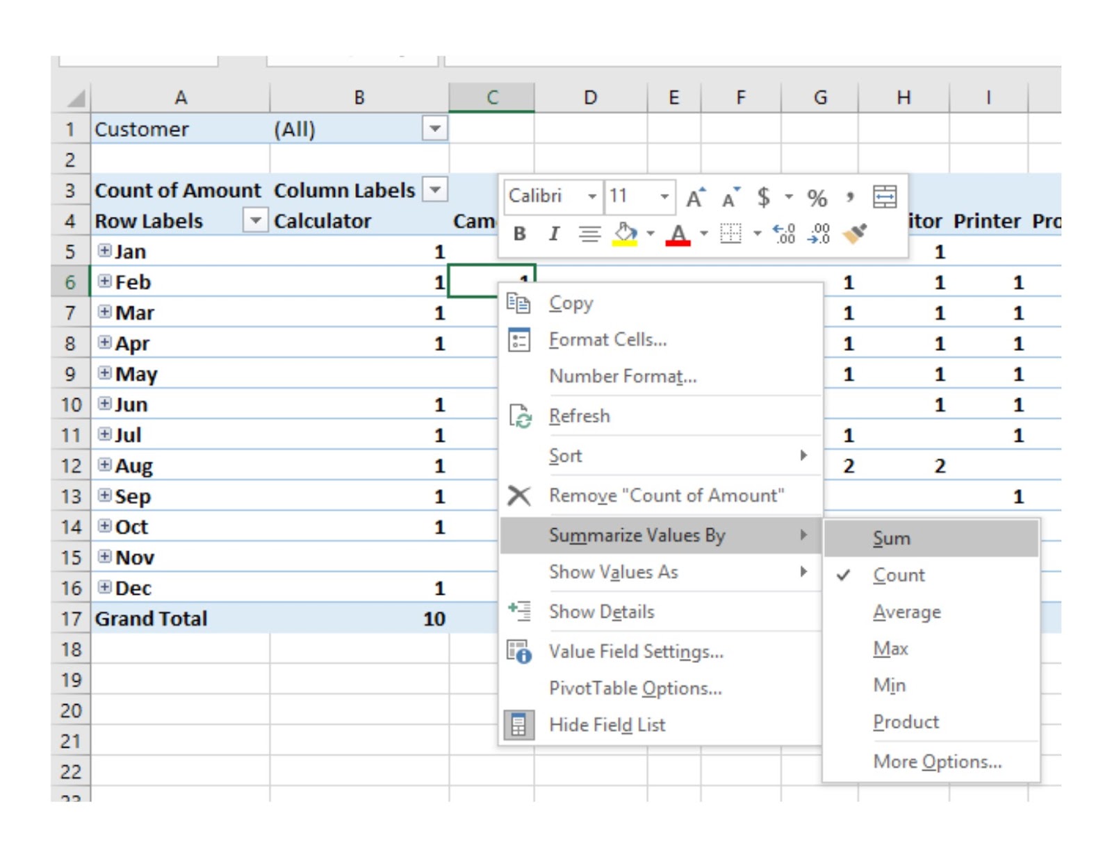 Windows And Office Pivot Table Customizing And Formatting 5283