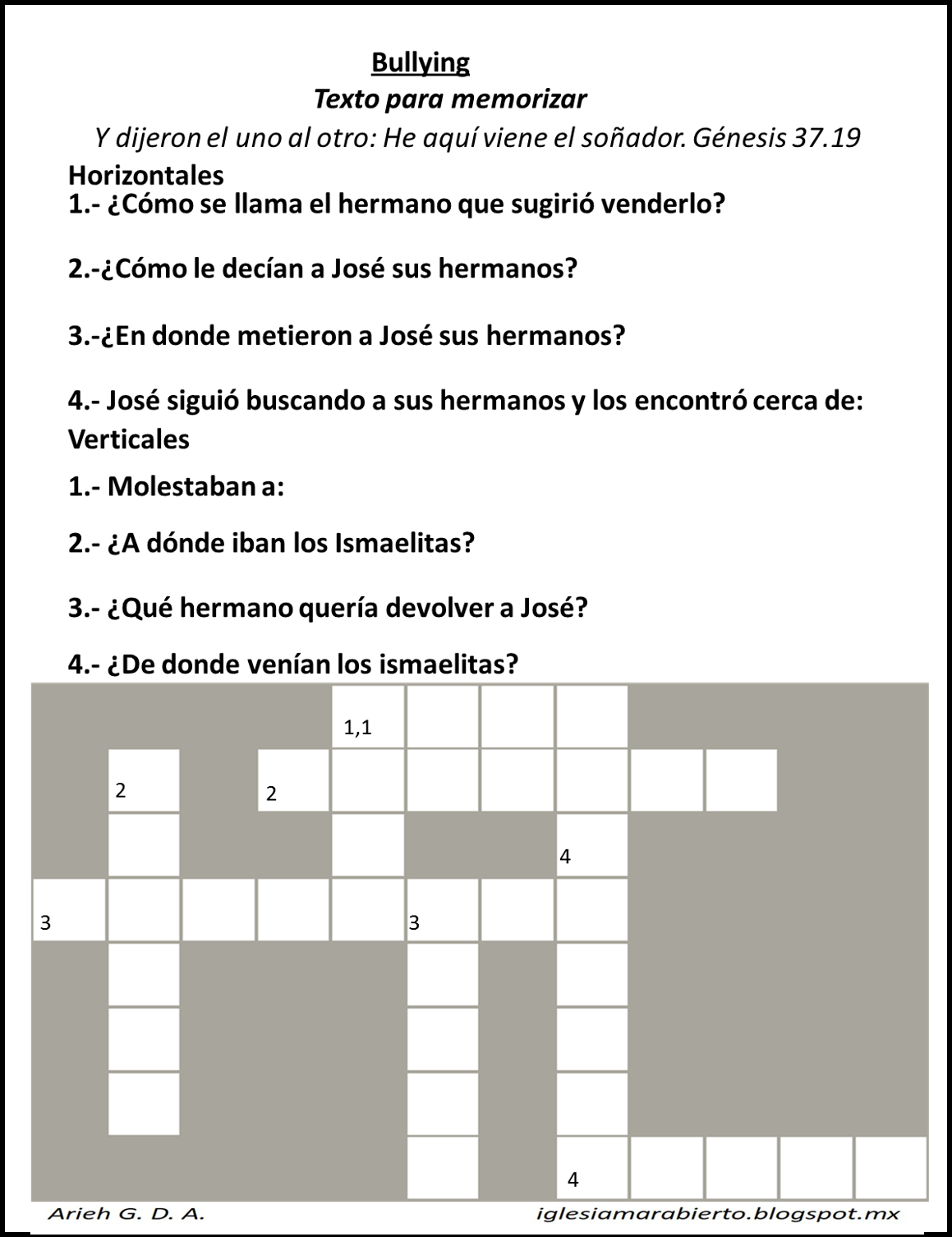 Clase biblica para niños descargable -José y sus hermanos- - Mar de ...