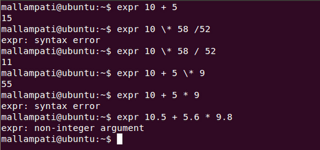 Sai Ravi Kiran - Technology World: Linux terminal - Mathematics