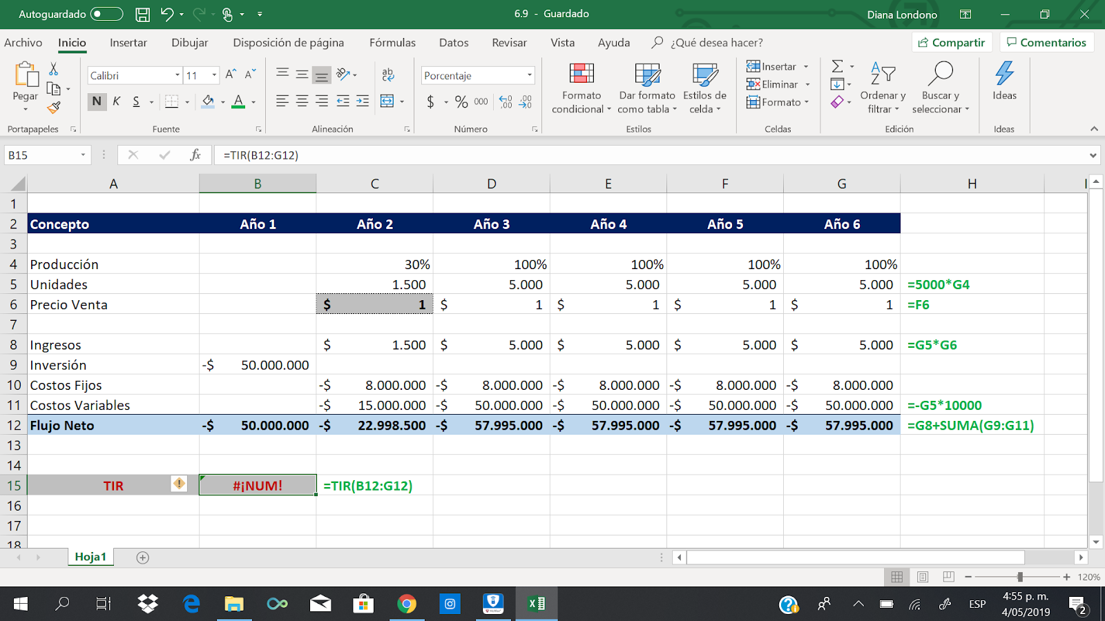 Finanzas Excel Vba Sql Y Algo Más Finanzas Fijando El Precio De Venta Ejercicio 69