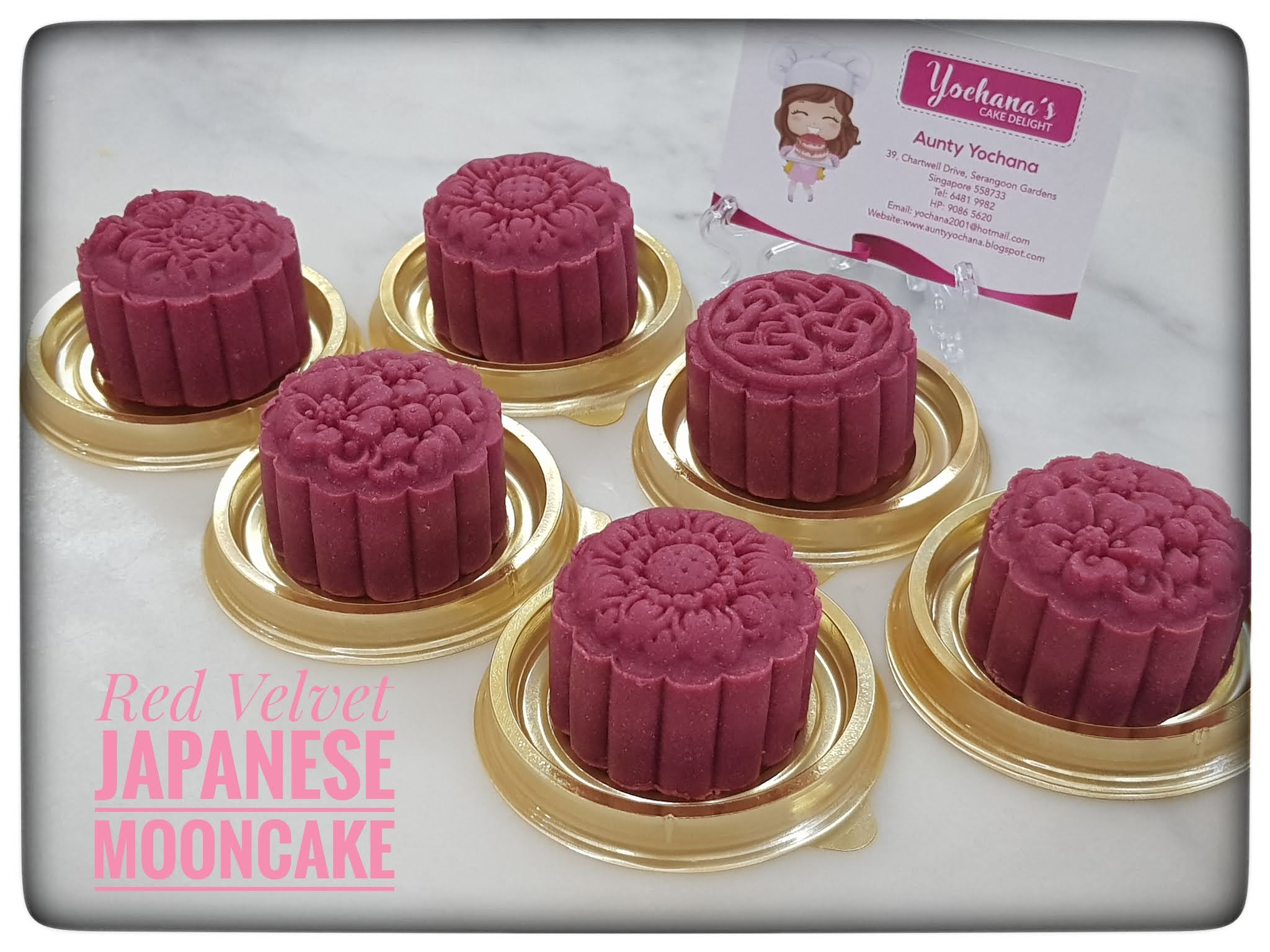 Yochana's Cake Delight! : RED VELVET JAPANESE MOONCAKE