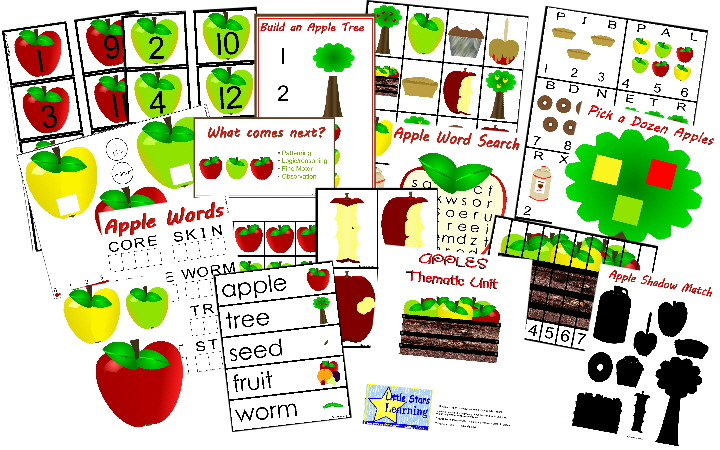 Little Stars Learning: Apples Theme with FREEBIES