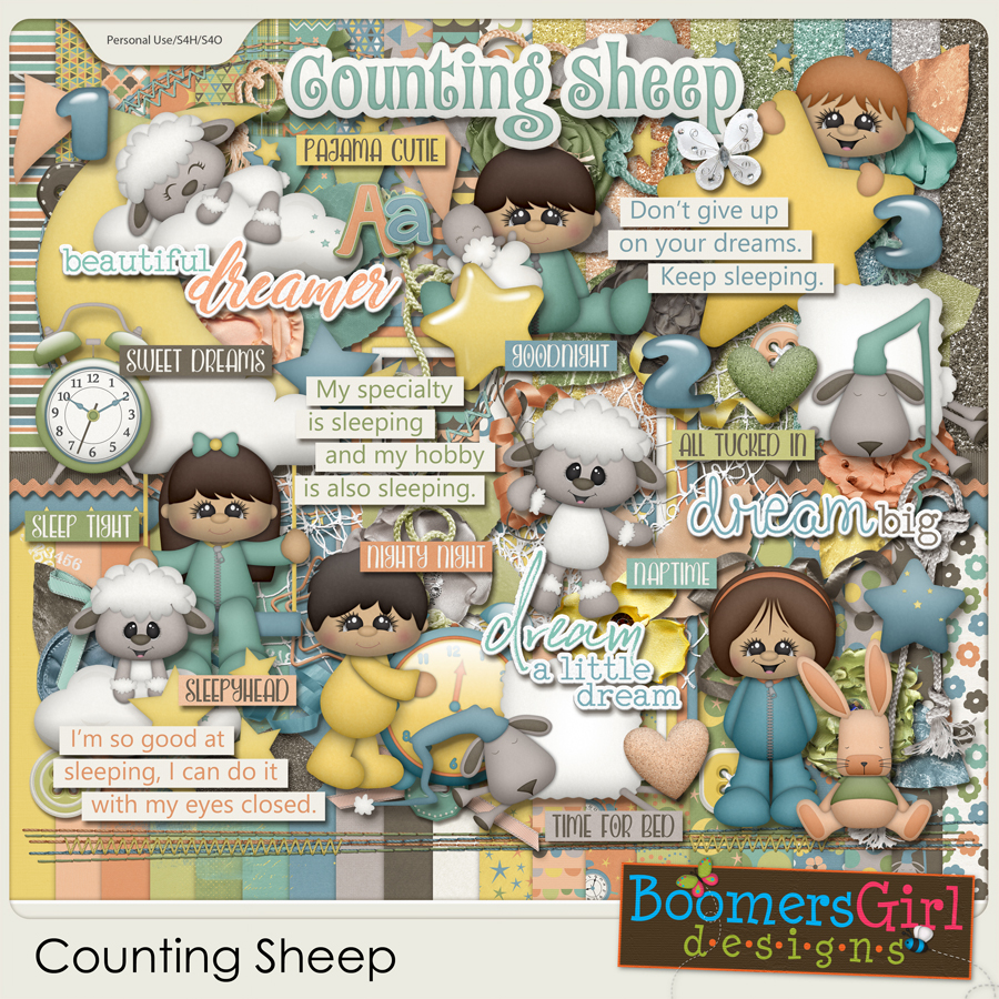 BoomersGirl Designs: "Counting Sheep" Digital Kit