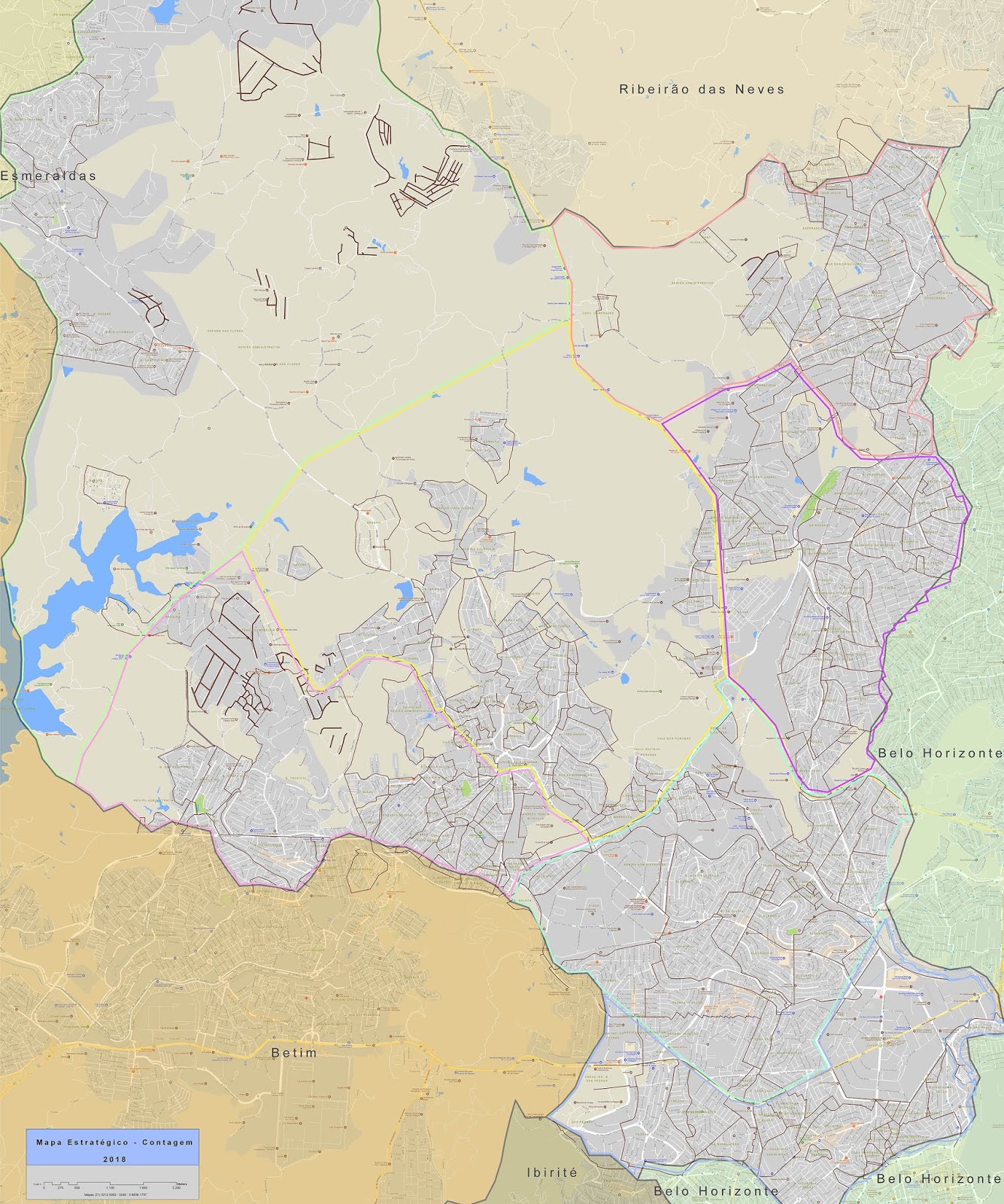 Mapa De Bairros De Contagem - FDPLEARN