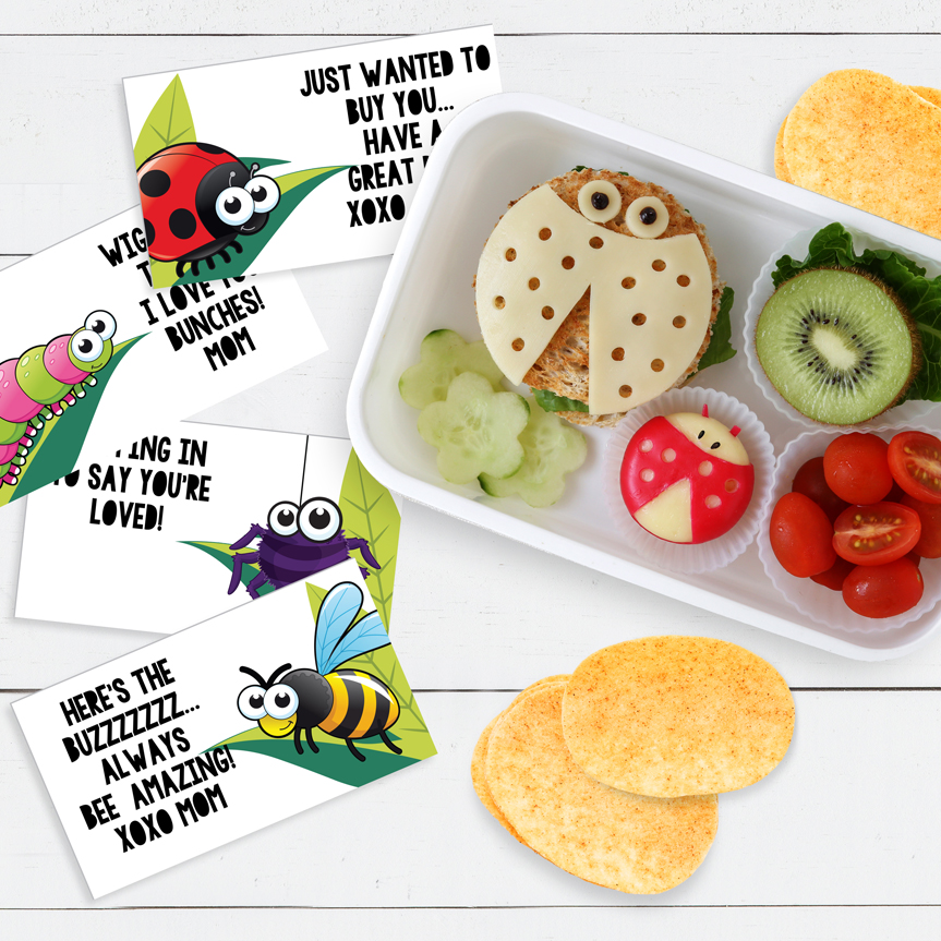 SimplyEverydayMe: Free Printable... Lunchbox notes 'Bugs'...