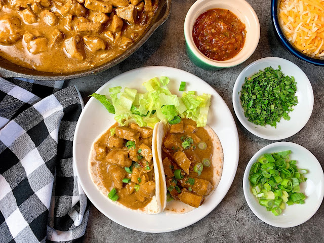 Chicken Soft Tacos with Creamy Chipotle-Cheese Sauce