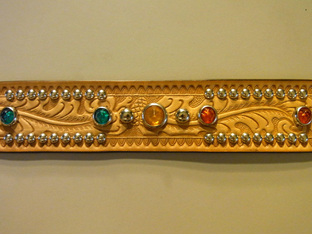 ACE WESTERN BELTS: Vintage Style Studded & Jeweled Belt