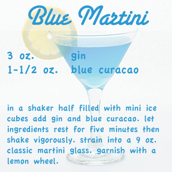 Bridal Bubbly: Blue Martini!