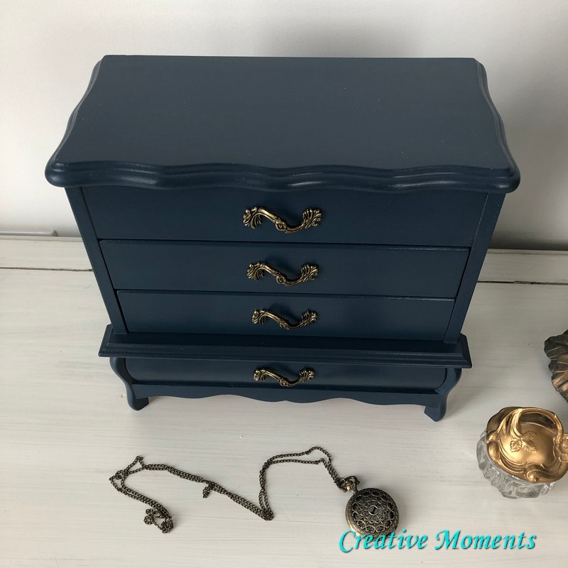 Navy Blue Jewelry Box