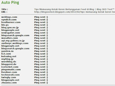 Auto Ping Untuk Blogger | Semua di Blogku