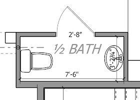 Powder Room Dimensions