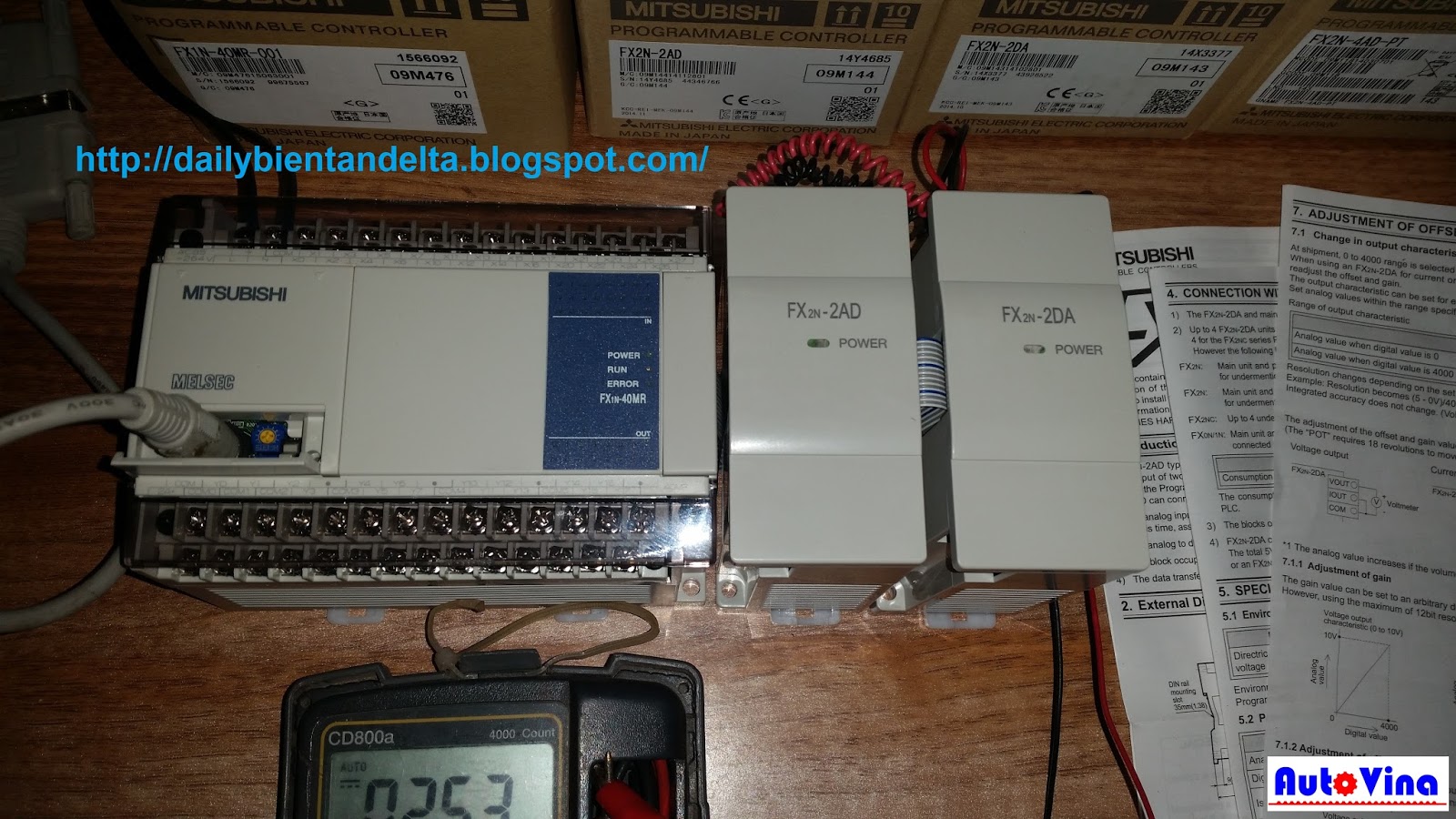 Lập trình PLC Mitsubishi với module analog | Delta - Mitsubishi - Siemens