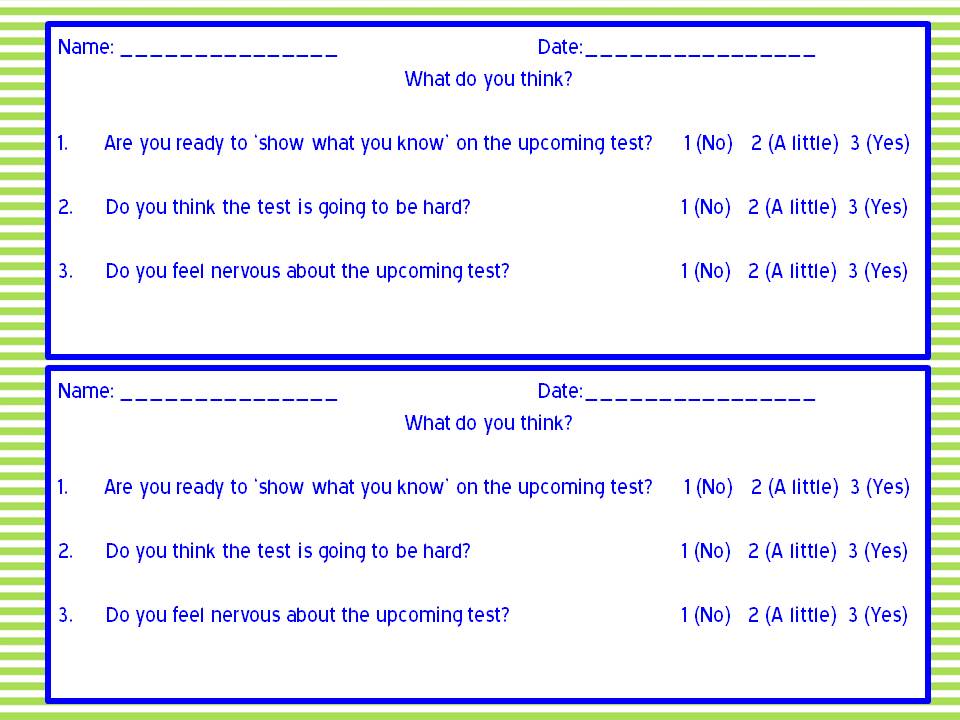Classroom Freebies Too: Reducing Testing Anxiety