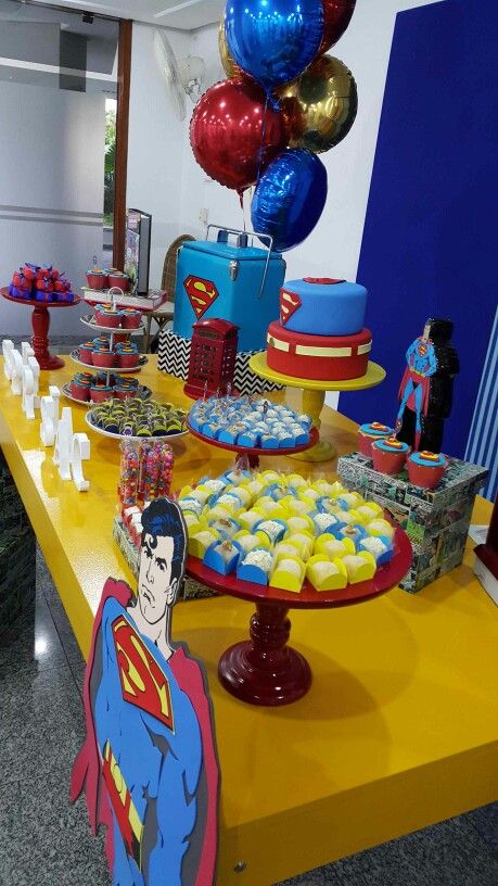 113 ideas para decorar una Fiesta de Superman