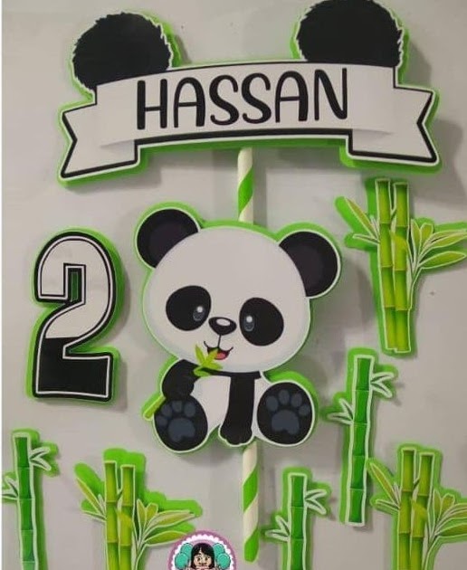 Topper 3d Oso Panda Hassan 2 - Mis Toppers Tus Toppers