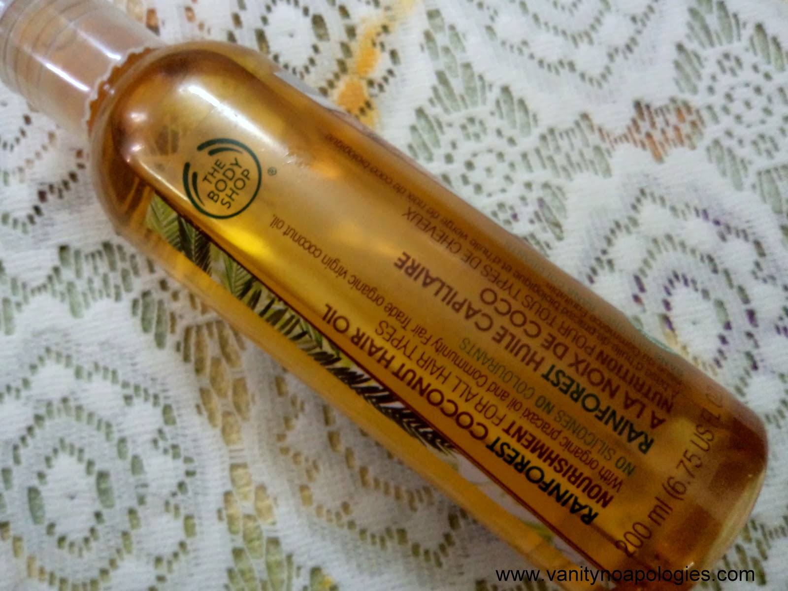 The Body Shop Rainforest Coconut Hair Oil Review Vanitynoapologies Indian Makeup And Beauty Blog