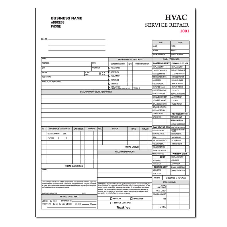 Air Conditioning Invoice - Invoice Template