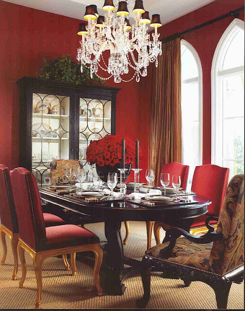 Eye For Design: Red Interiors Are Fabulous....Especially At Christmas