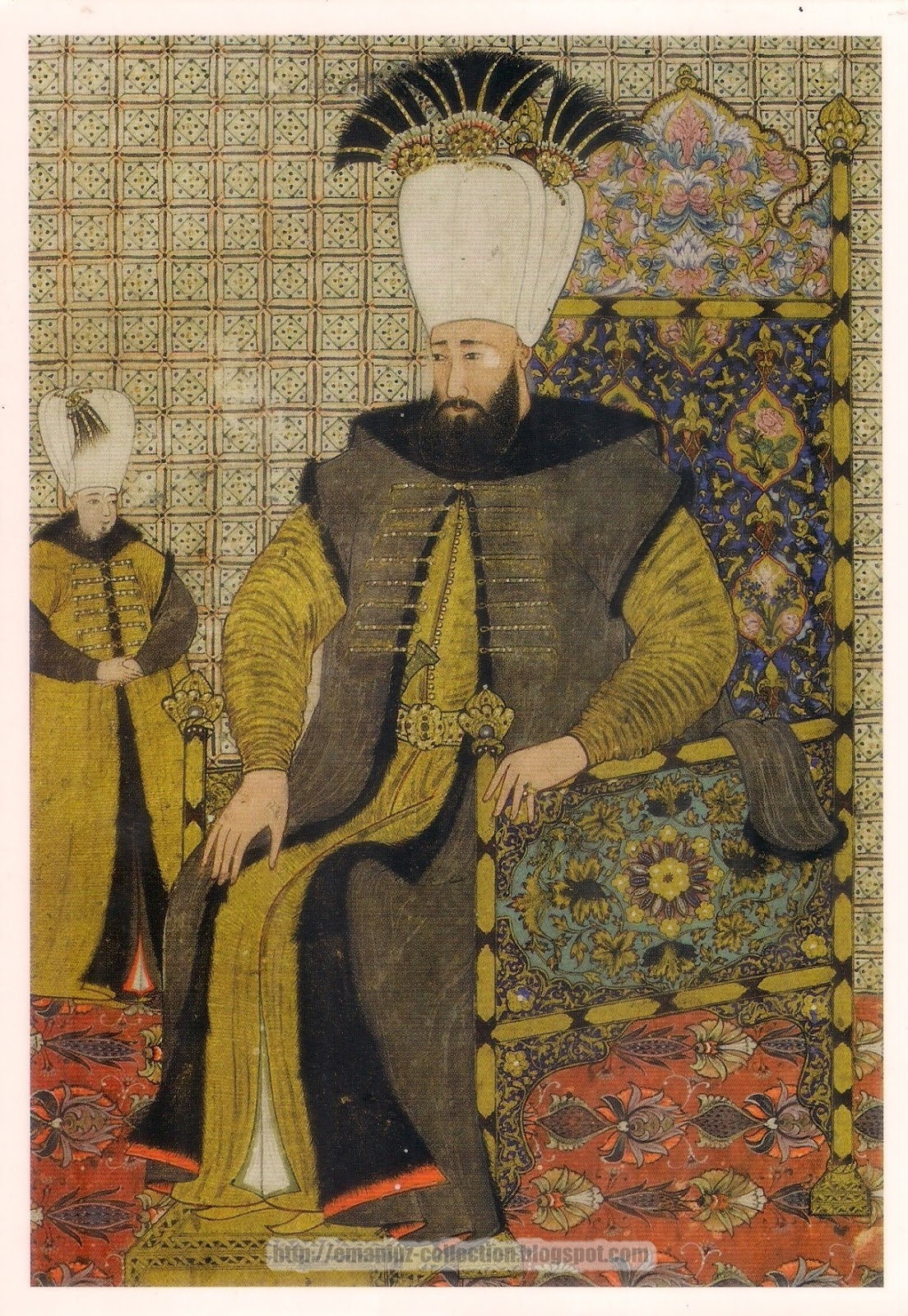 Postcard of Turkey | Sultan Ahmed III & The Virgin Mary | Emaniuz ...