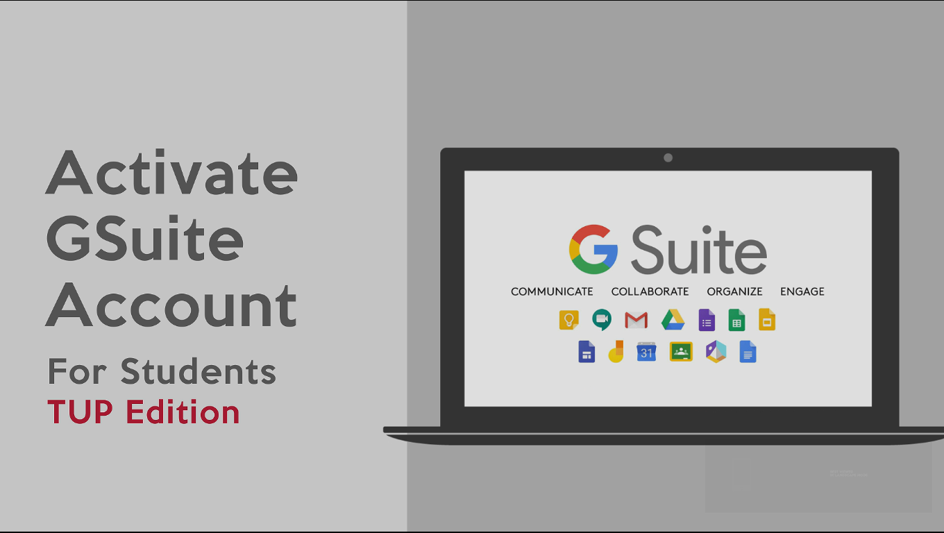 Activate your TUP GSuite Student Webmail Account (2020)