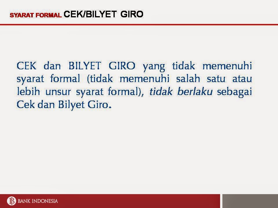 PPKS: CEK – BILYET GIRO SEBAGAI INSTRUMEN PEMBAYARAN DALAM ...