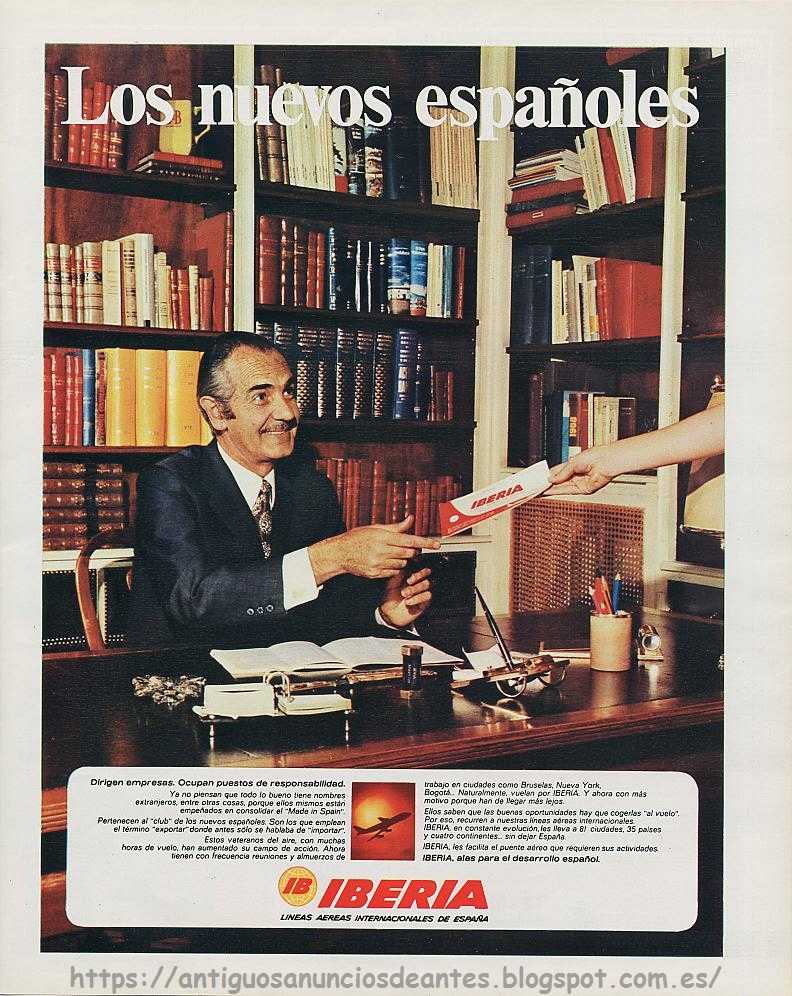 Antiguos anuncios de antes: Iberia (linea aérea) (36 anuncios)