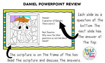Daniel and the Lion's Den PowerPoint Review | Bible Fun For Kids