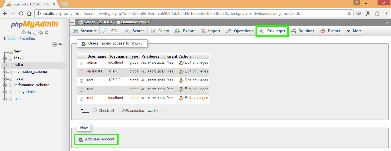 Cara Membuat Database XAMPP ~ TUTORIALKU